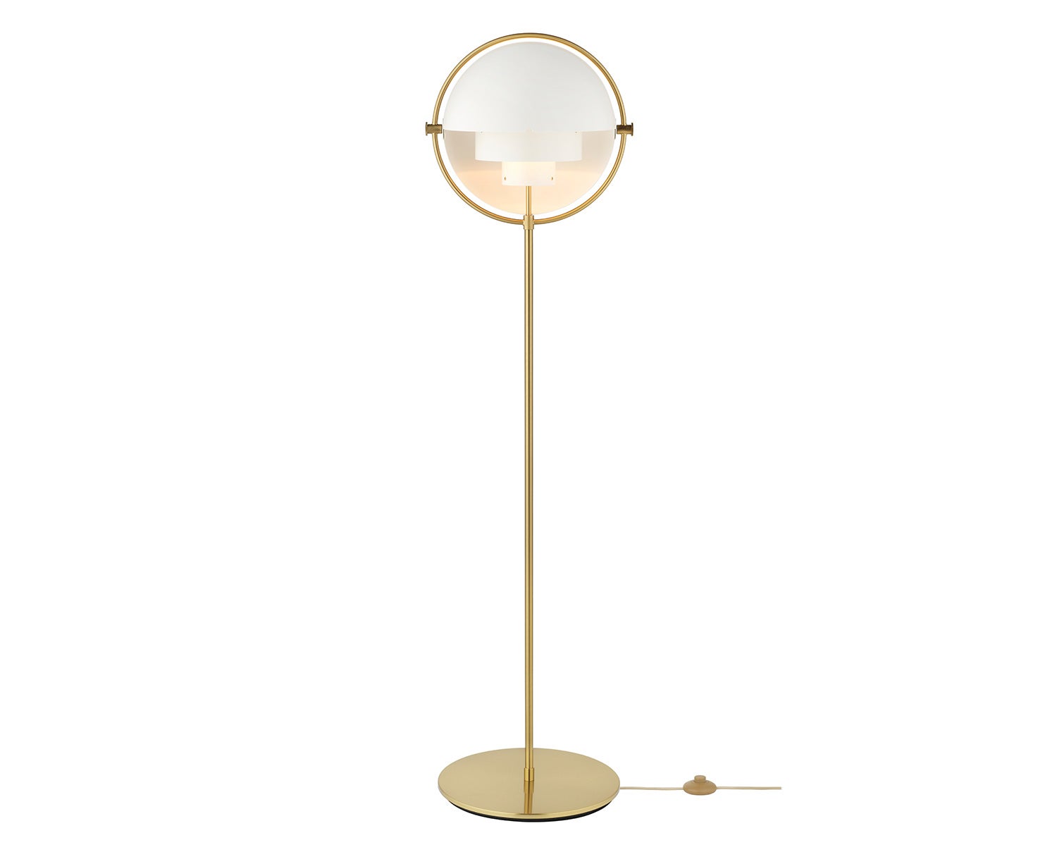 Multi-Lite Gulvlampe Messing | Hvid | Gubi | Tibergs Møbler