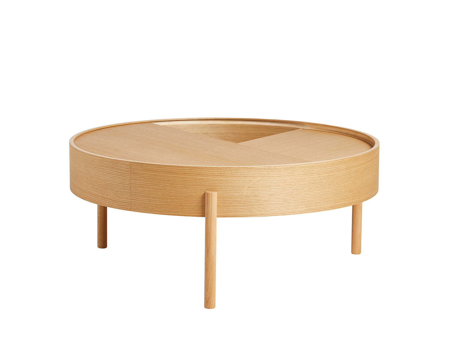 Arc Sofabord o89 | Olieret Eg | WOUD | Tibergs Møbler